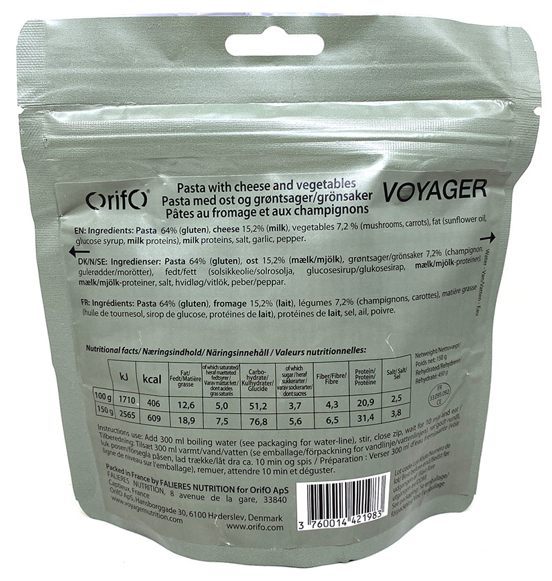 Pasta with Cheese and Vegetables - Buitensportvoeding.nl