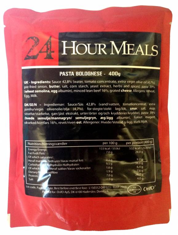 Pasta Bolognese - Buitensportvoeding.nl