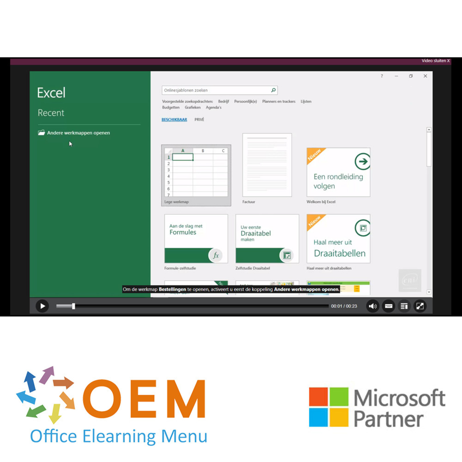 Excel 365 Course Basic Advanced E-Learning - OEM