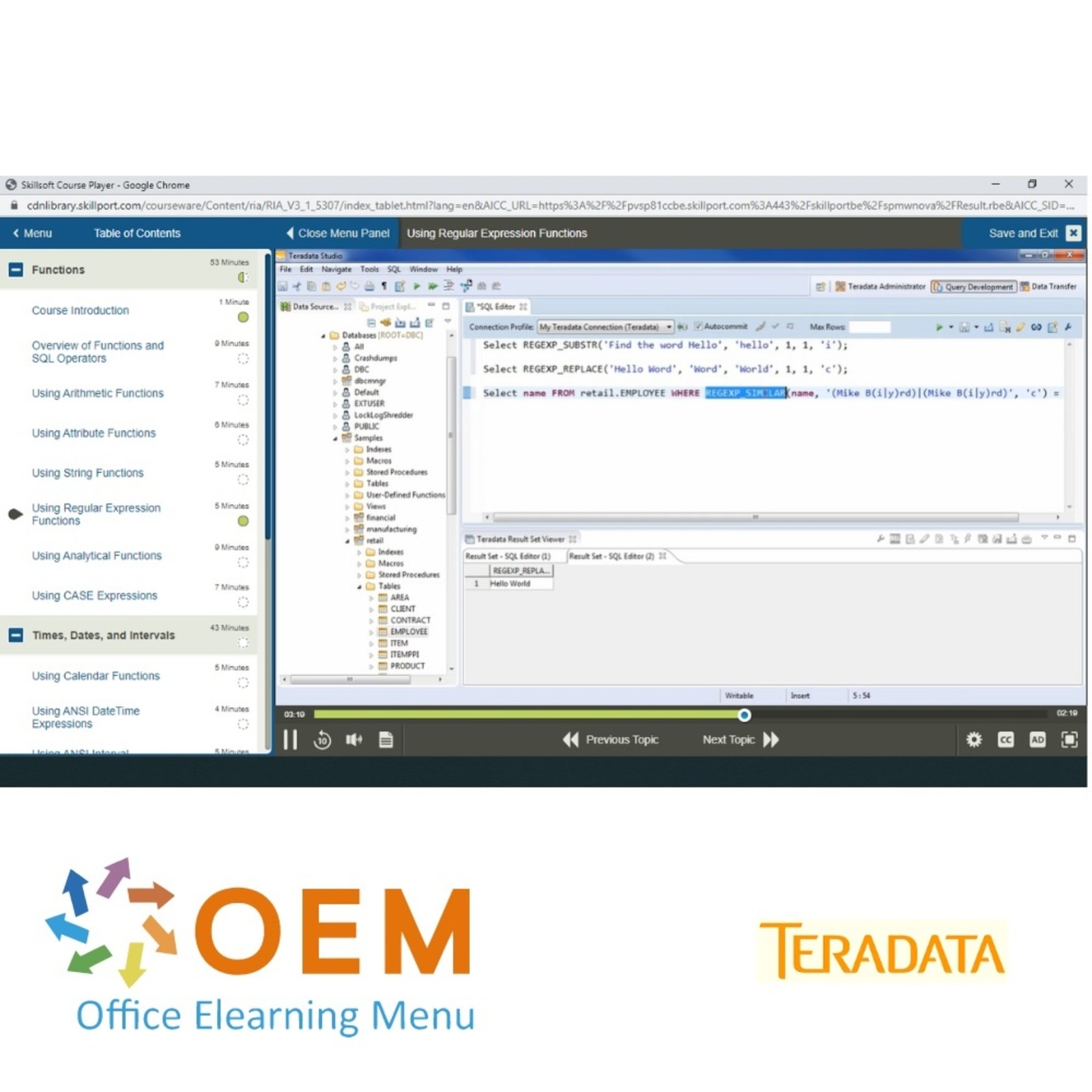 Teradata SQL E-Learning Training - OEM