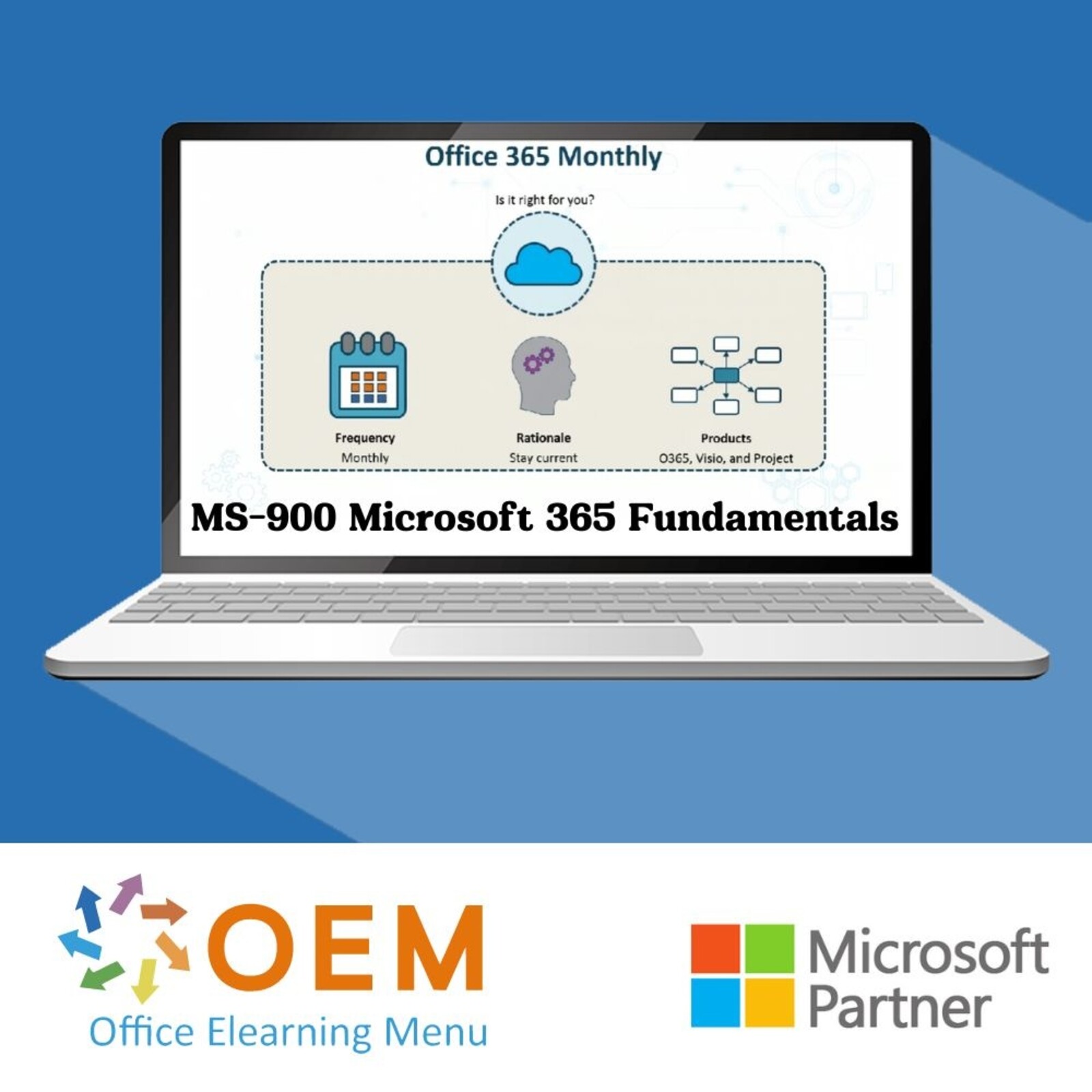 MS-900 Microsoft 365 Fundamentals E-Learning Training Online - OEM