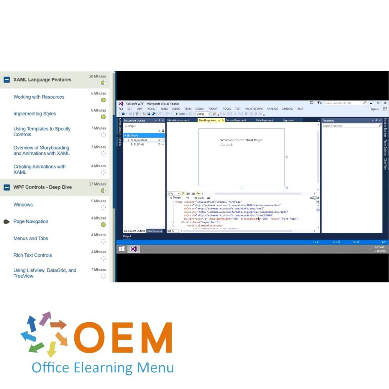 Microsoft .NET Framework WPF with XAML and C# E-Learning Training - OEM