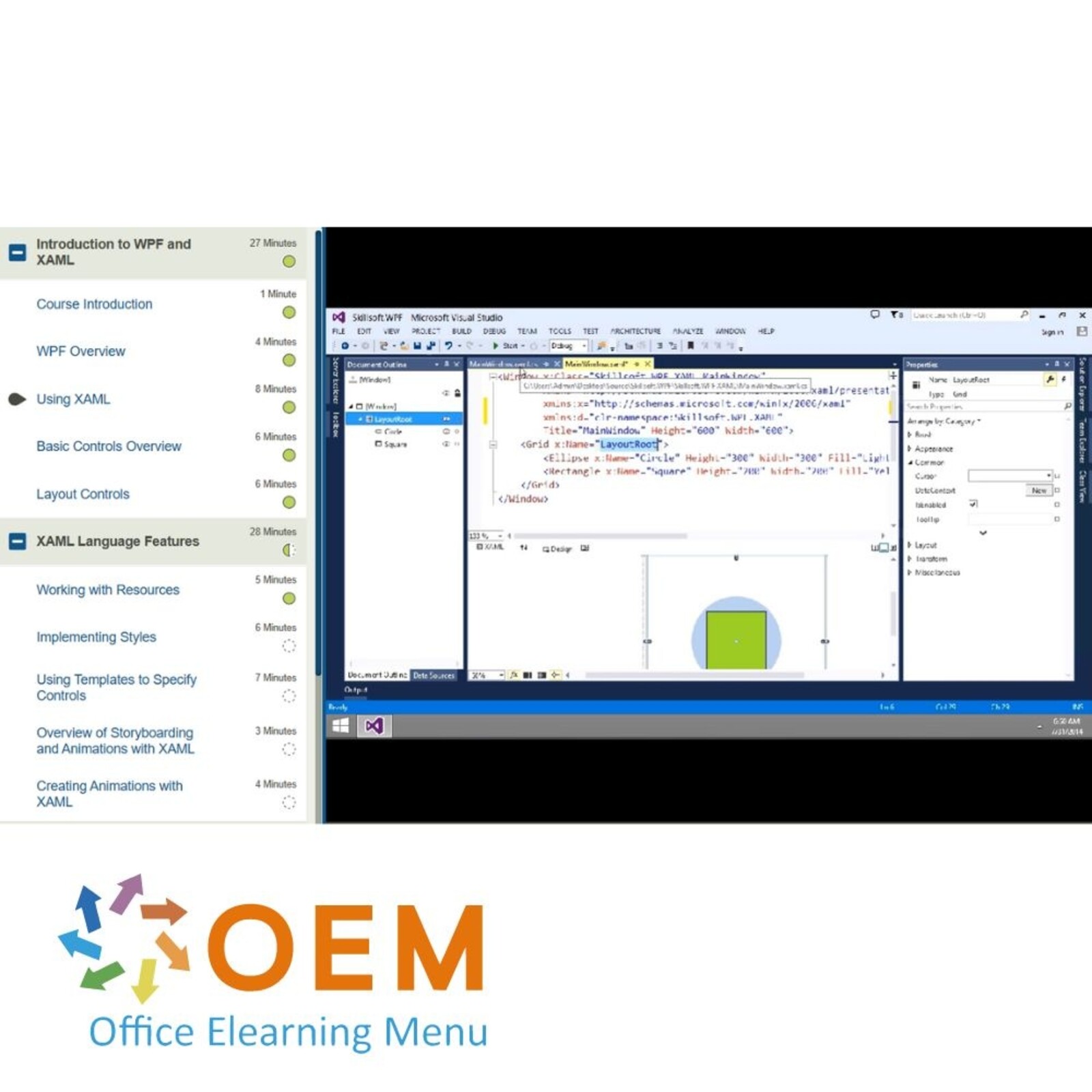Microsoft .NET Framework WPF with XAML and C# E-Learning Training - OEM