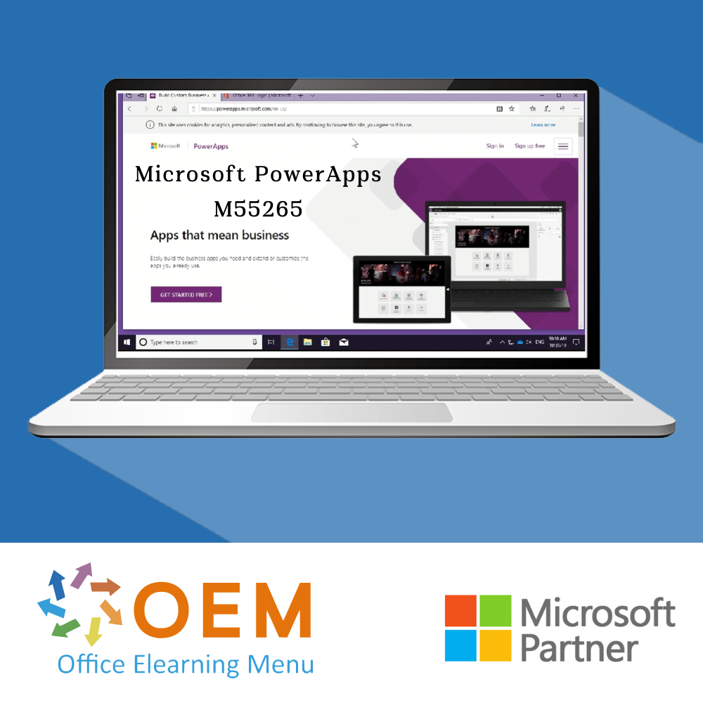Microsoft PowerApps M55265 E-Learning Training Online - OEM ICT Training & Advice