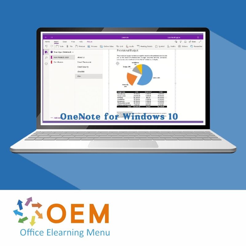 OneNote for Windows 10 E-Learning Training Online - OEM