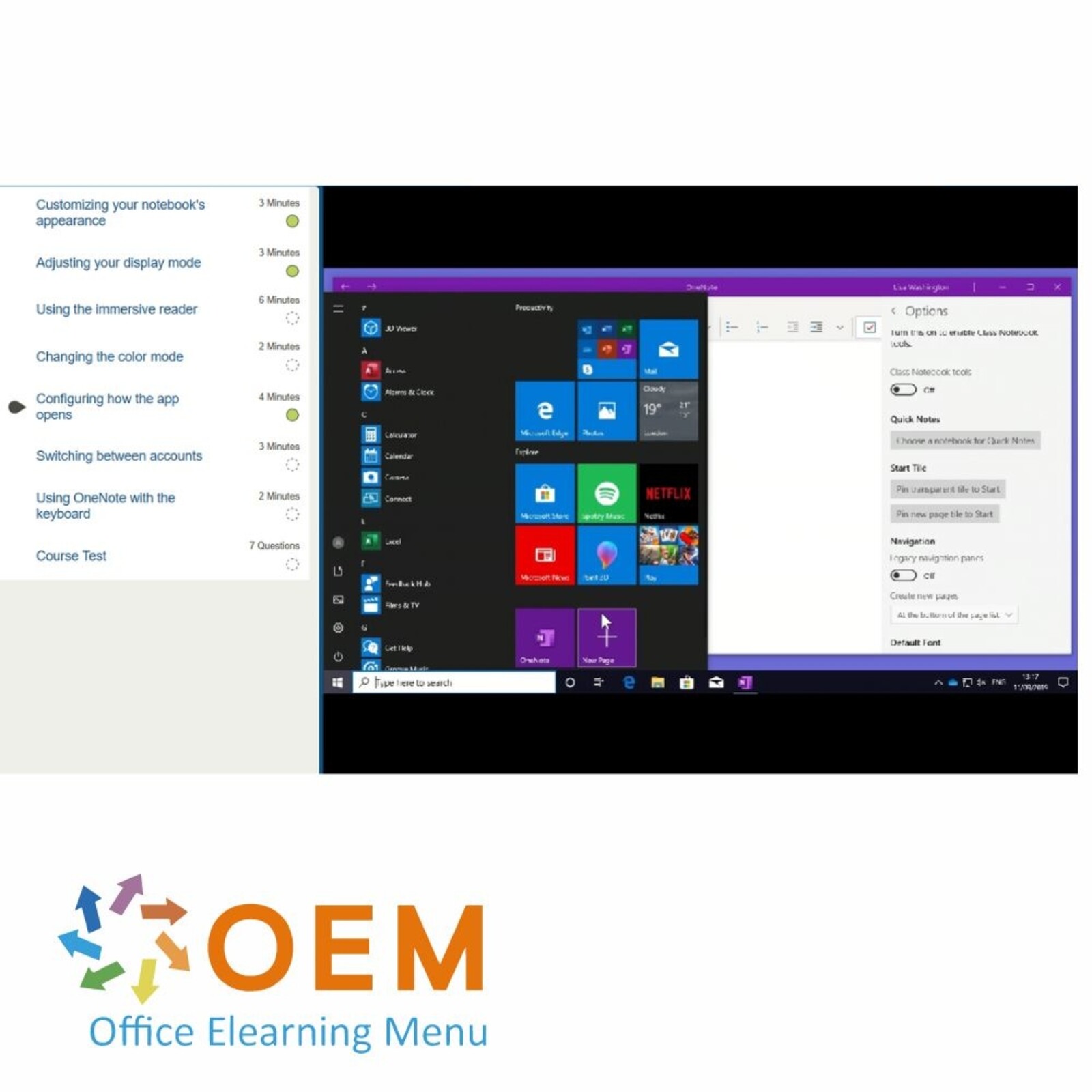 OneNote for Windows 10 E-Learning Training Online - OEM