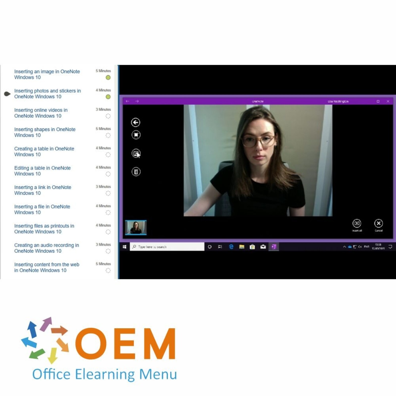 OneNote for Windows 10 E-Learning Training Online - OEM