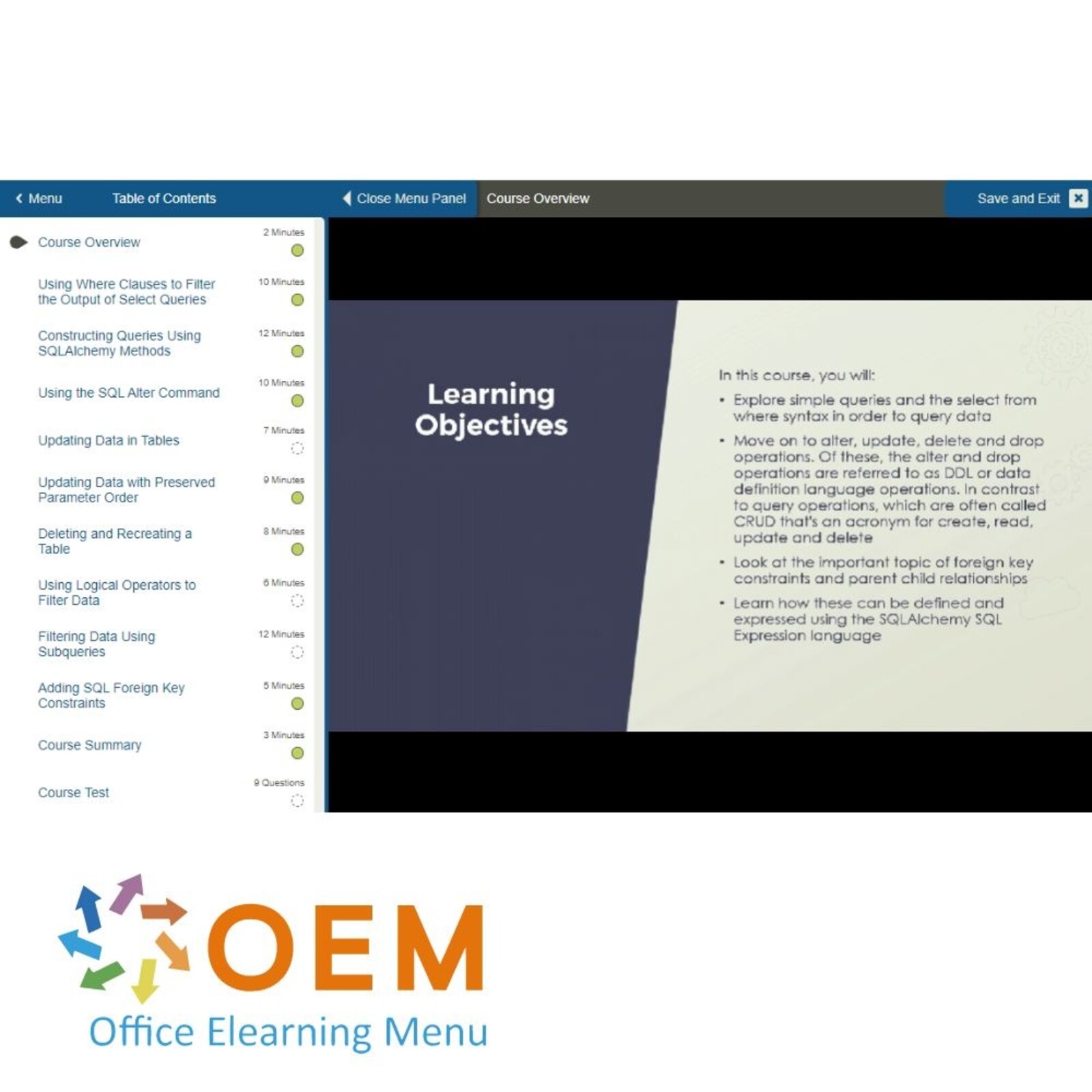 Sql Databases Using Sqlalchemy Training Oem