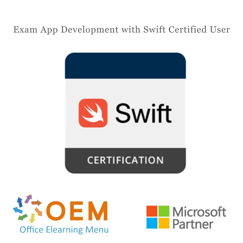 Examen App Development with Swift Certified User Pearson Vue Certiport - OEM ICT Trainingen & Advies