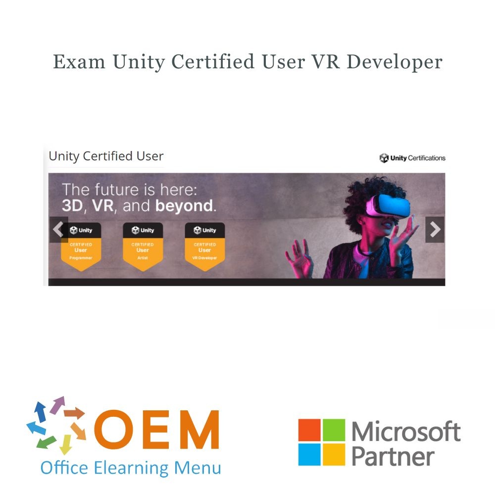 Exam Unity Certified User VR Developer - Testing Center Pearson Vue ...