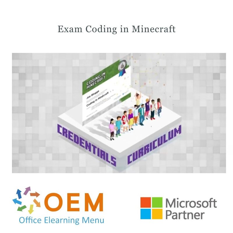 Exam Coding in Minecraft Test Center Pearson Vue & Certiport - OEM