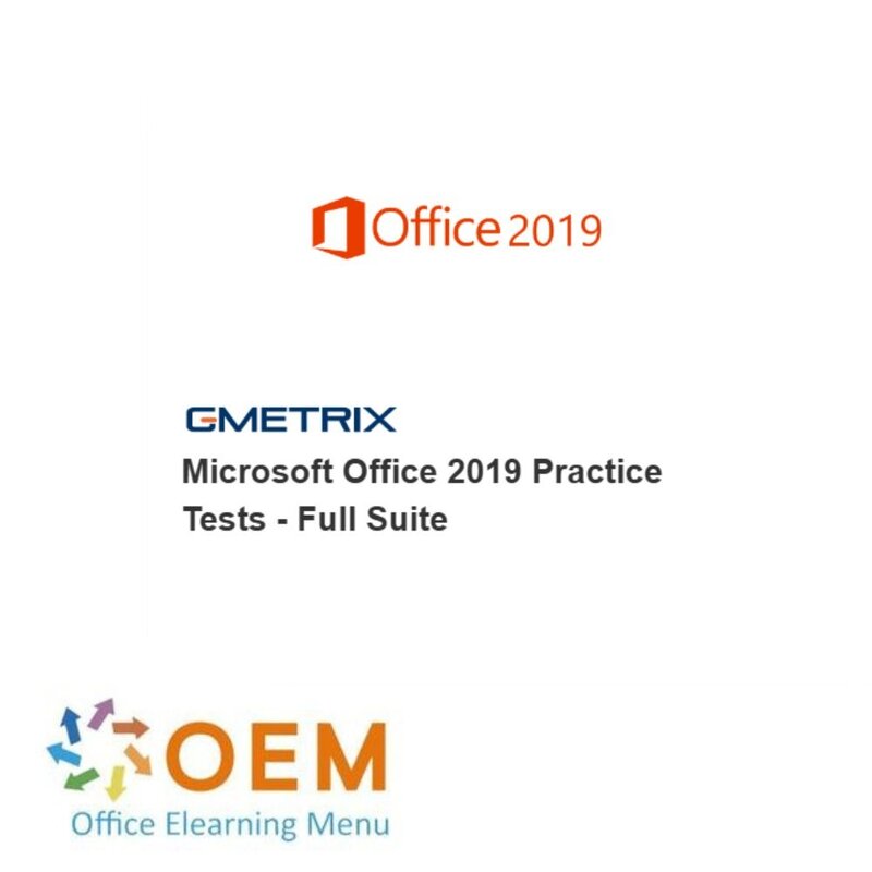 Microsoft Office 2019 Practice Tests Full Suite Gmetrix practice test - OEM