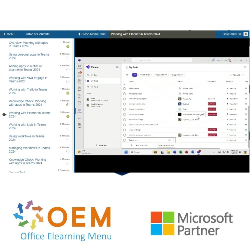Microsoft Teams Online Course E-Learning - OEM ICT Training & Advice