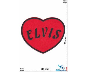 Elvis Elvis - Heart -red - Patch Keychains Stickers - giga-patch.com ...