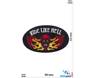 Devil - Ride like Hell- Patch - Back Patches" - Patch Keychains ...