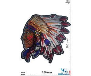 Indianer - Indian - chief - 30 cm - BIG- Patch - Back Patches" - Patch ...
