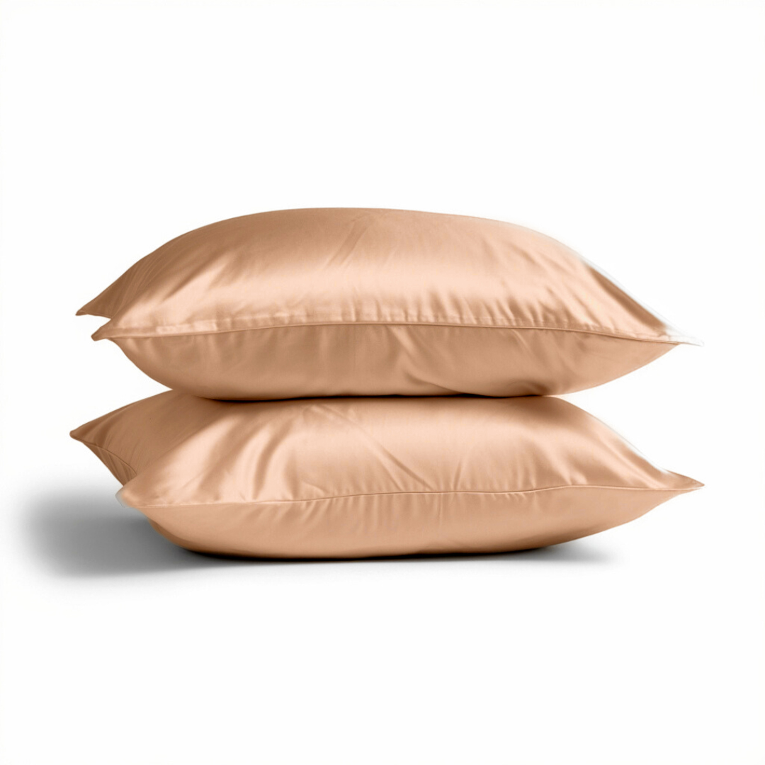 Voordeelset 2x 100% Zijden kussensloop Goud Glossy Hotelsluiting - 22MM ...