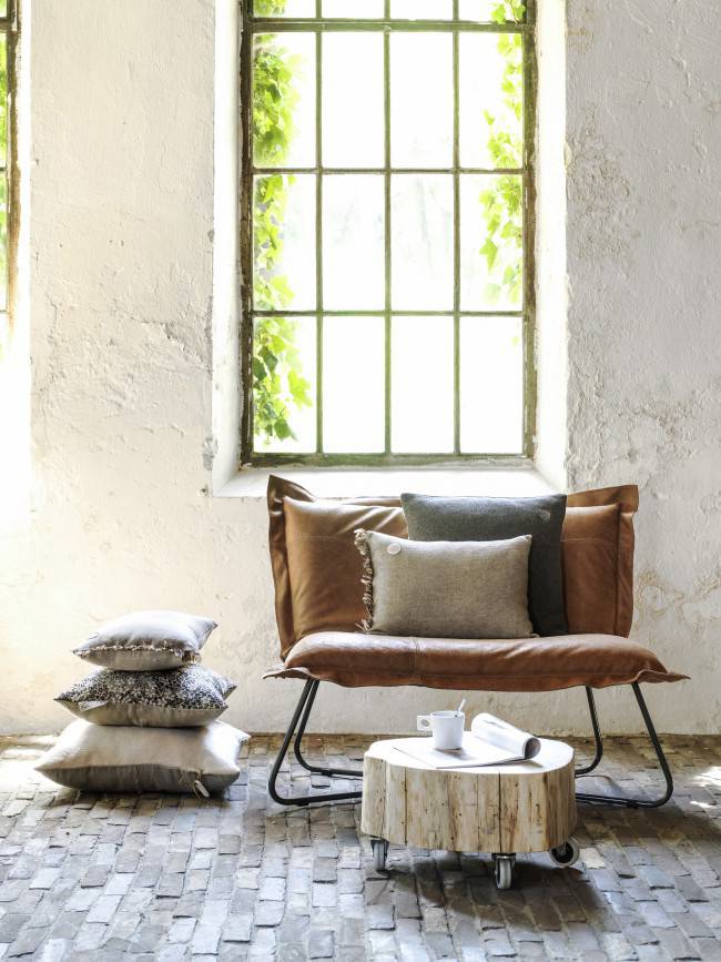 Stapelgoed bankje Dock Cognac - Puur Basic Interieur