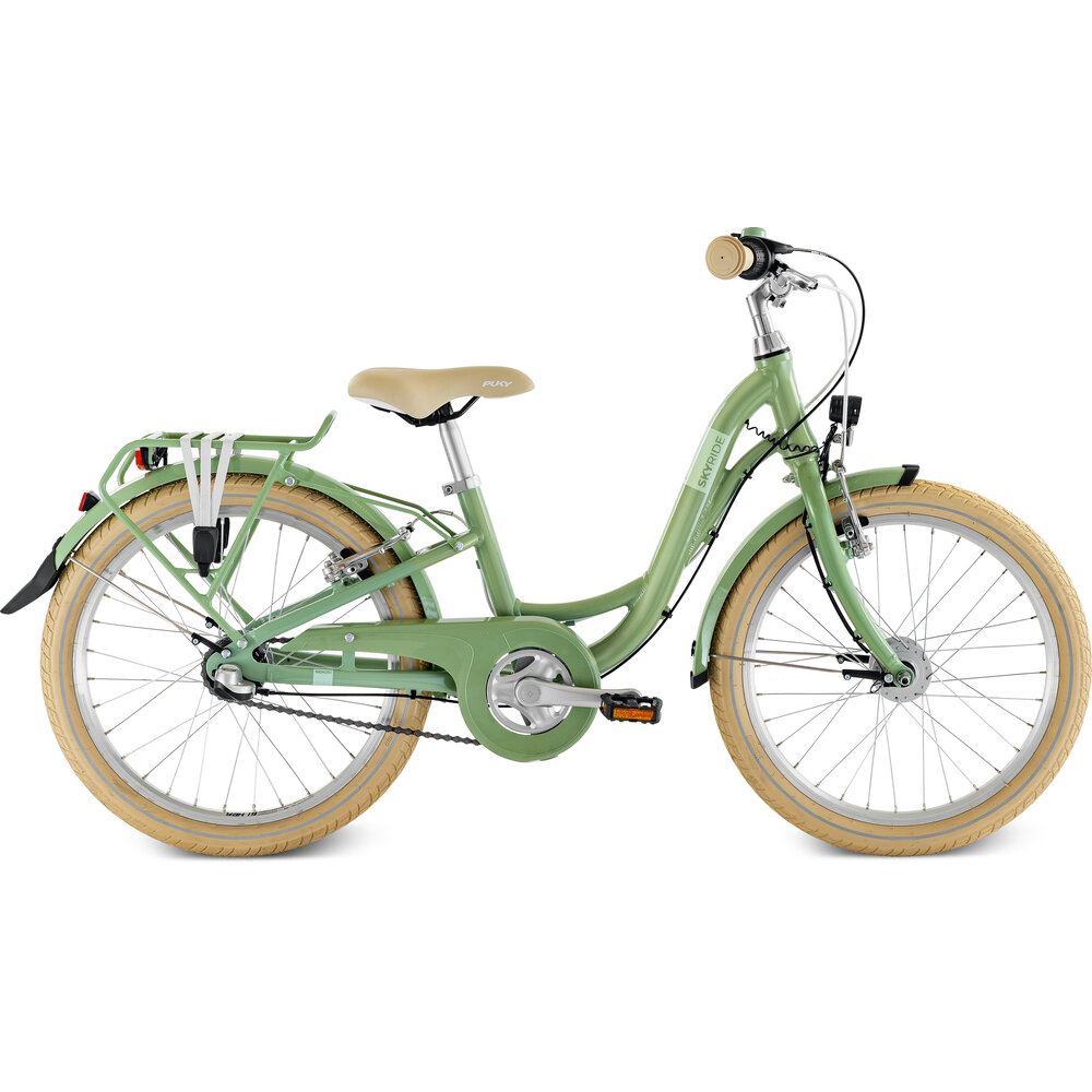 Puky Skyride 20" 3-speed Retro Groen Classic 6+ - Kinderfietsshop.nl