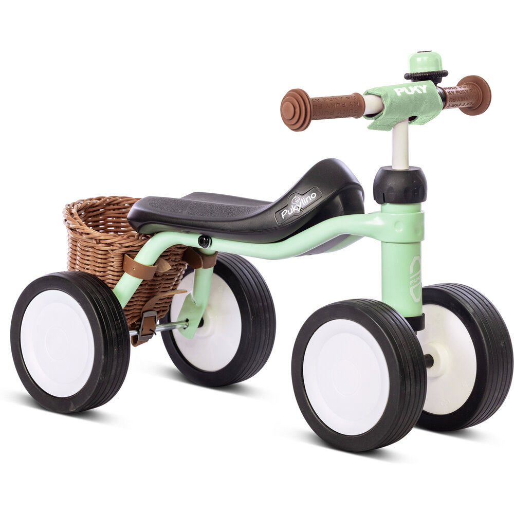 Pukylino oefenfiets met 4 wielen Pastel Green bundel 1 ...