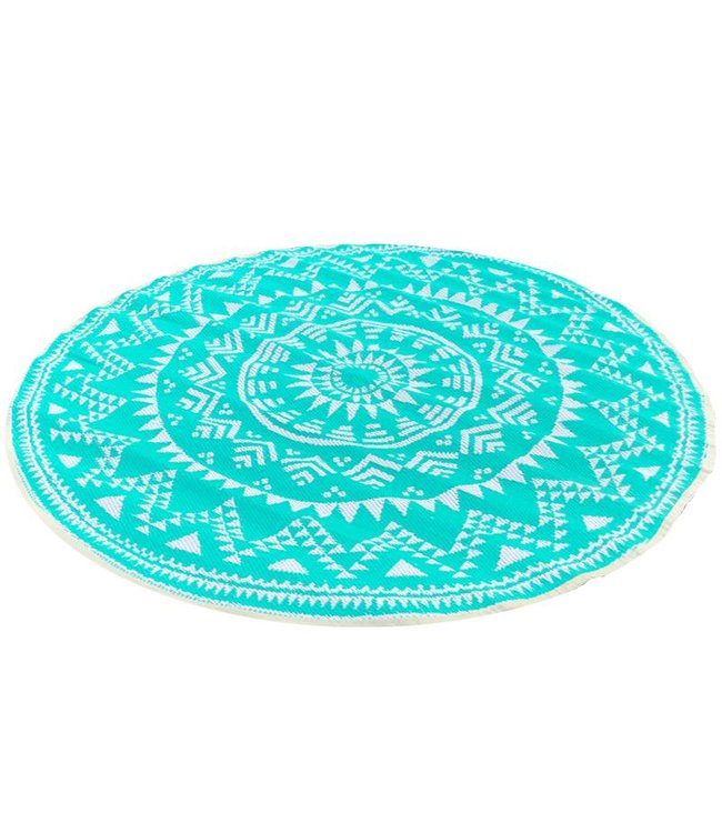 Rond turquoise tuincarpet oosters - Merel in Wonderland