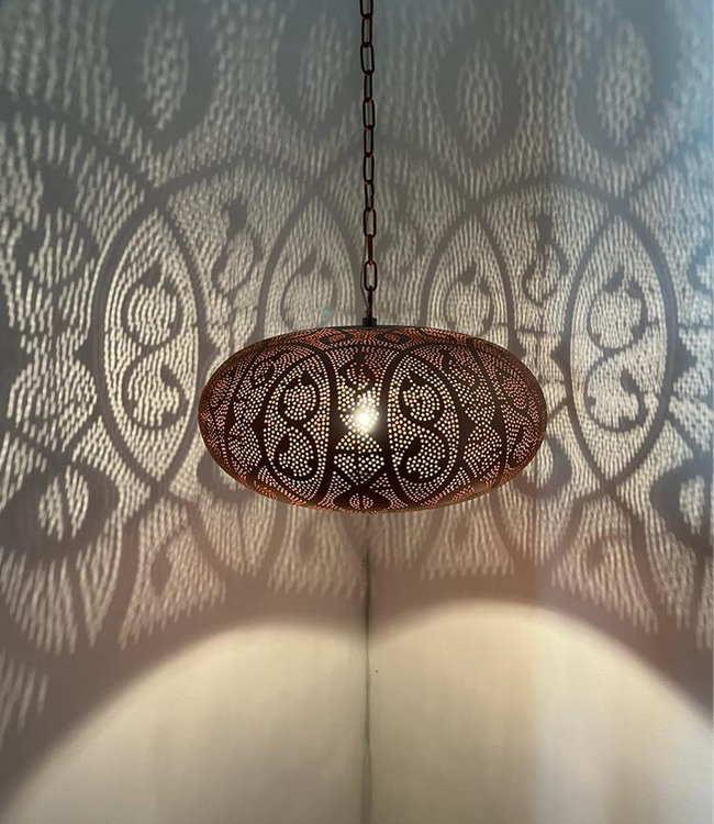 Filigrain hanglamp in koperkleur xxl - Merel in Wonderland