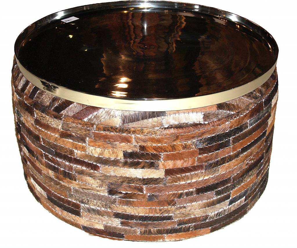 Zilveren oosterse schaal voor poef - Merel in Wonderland