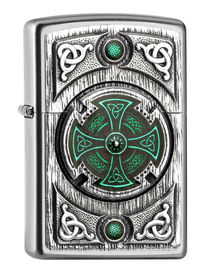 Lighter Zippo Celtic Green Cross - Haddocks Lightershop