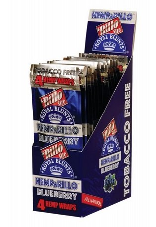 Display Hemparillo Hemp Wraps Blueberry - Haddocks Lightershop