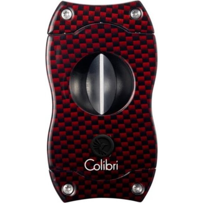 Cigar Cutter Colibri V-Cut Red Carbon - Haddocks Lightershop