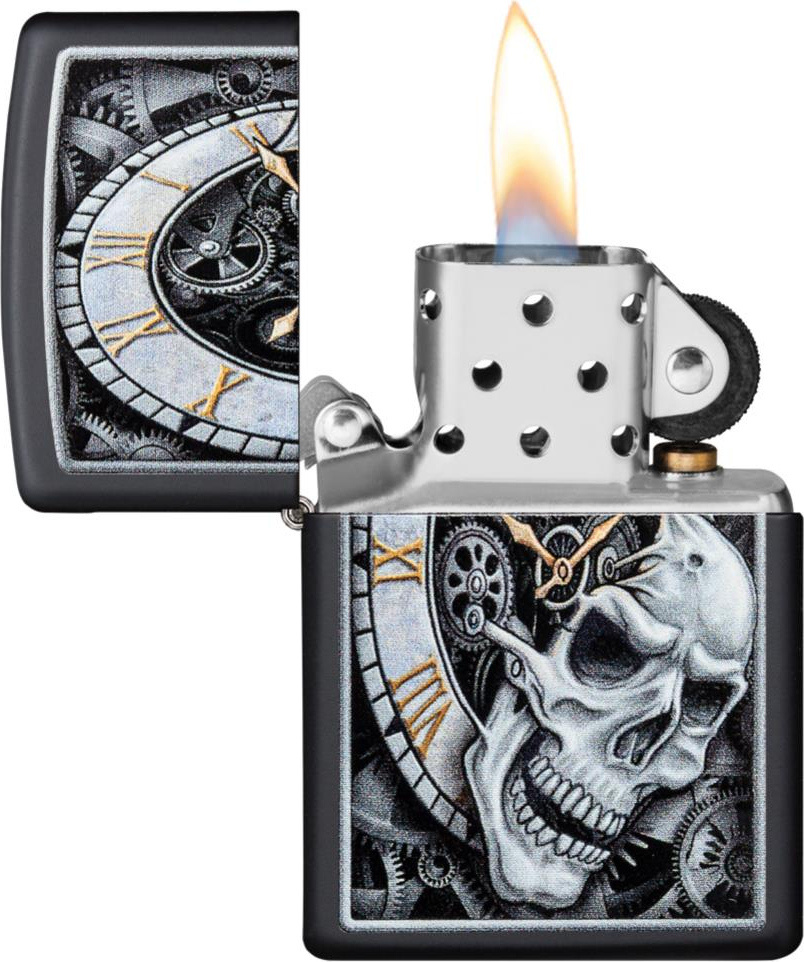 Lighter Zippo Anne Skull Clock - Haddocks Lightershop