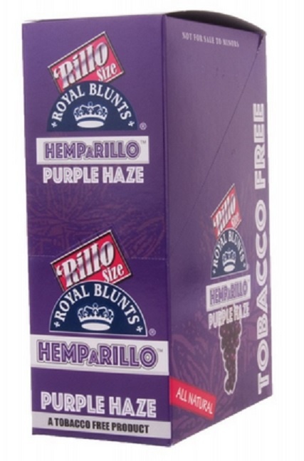 Display Hemparillo Hemp Wraps Purple Haze - Haddocks Lightershop