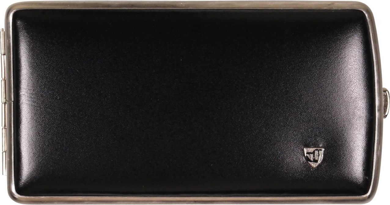 Cigarette Case Black Leather (120 mm.) - Haddocks Lightershop