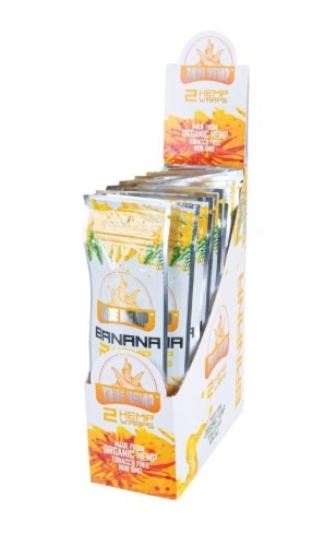 Display True Hemp Blunt Wraps Banana - Haddocks Lightershop