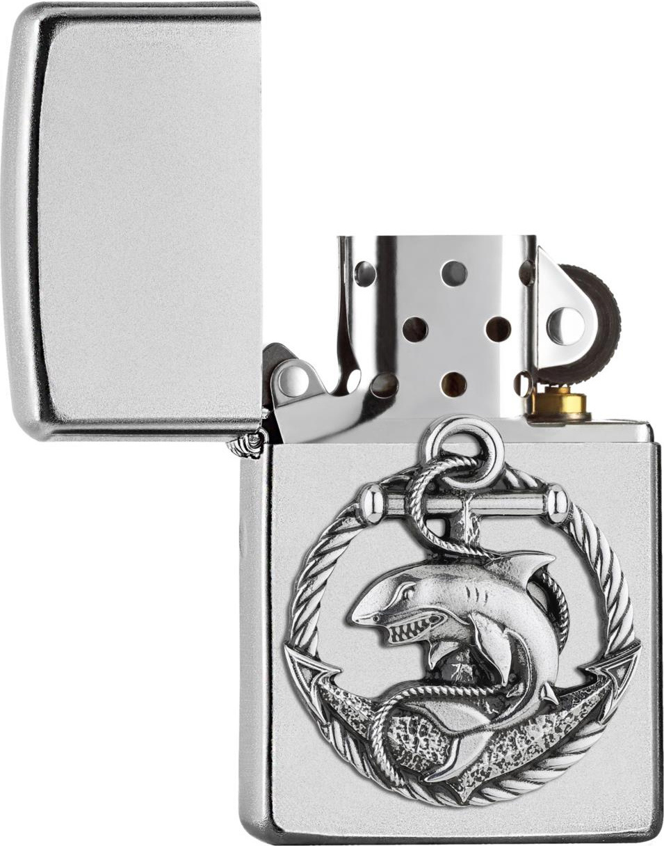 Lighter Zippo Shark Anchor Emblem - Haddocks Lightershop