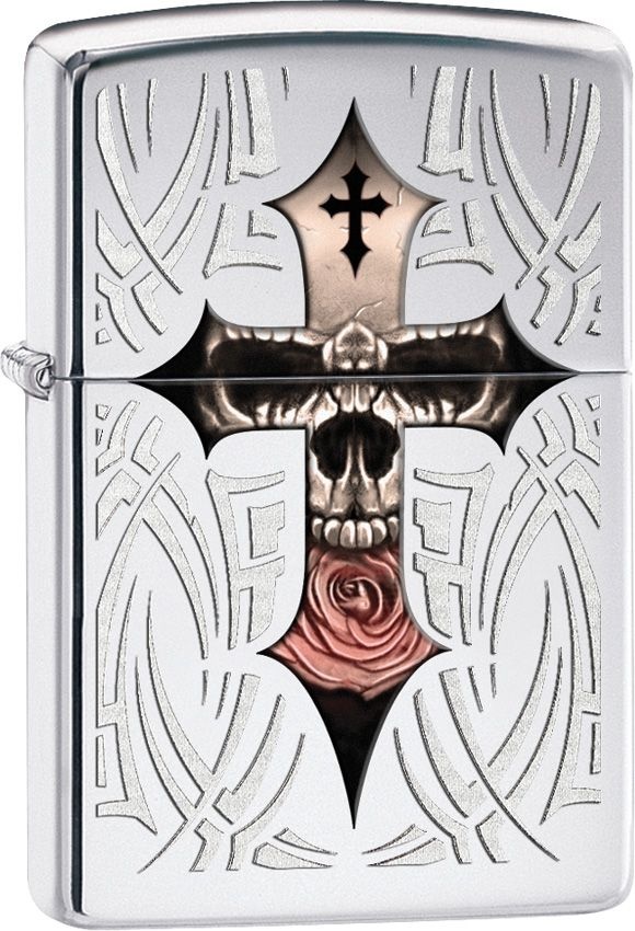 Lighter Zippo Skull Cross - Haddocks Lightershop