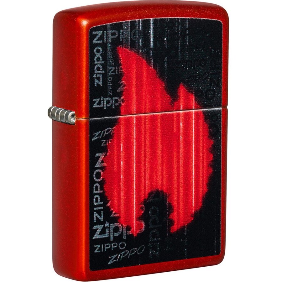 Lighter Zippo Metallic Red Gamer Design - Haddocks Lightershop