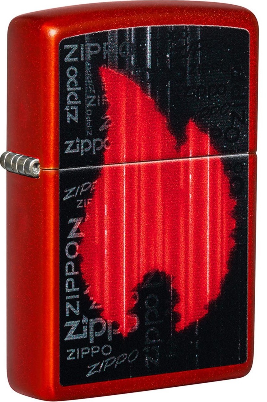 Lighter Zippo Metallic Red Gamer Design - Haddocks Lightershop