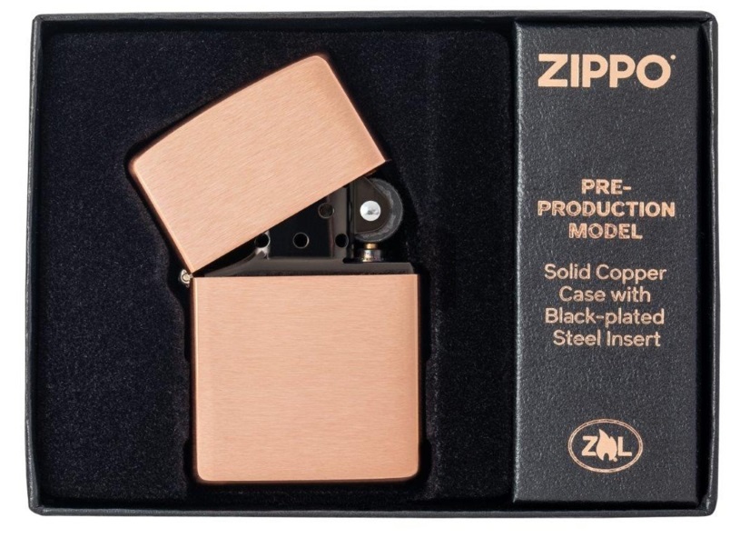 Lighter Zippo Solid Copper - Haddocks Lightershop