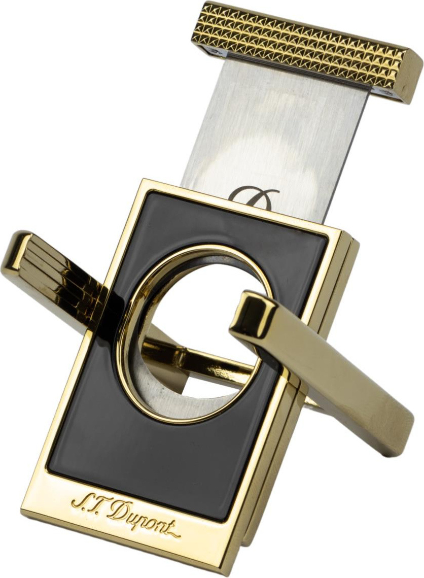 Cigar Cutter Dupont Stand Black Gold - Haddocks Lightershop