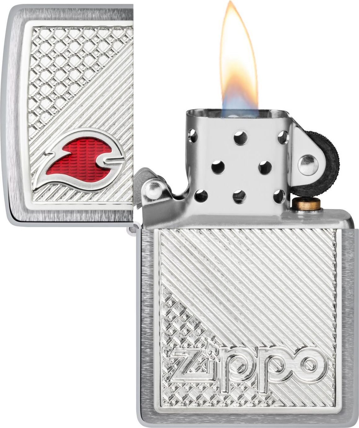 Lighter Zippo Logo & Flame Emblem - Haddocks Lightershop
