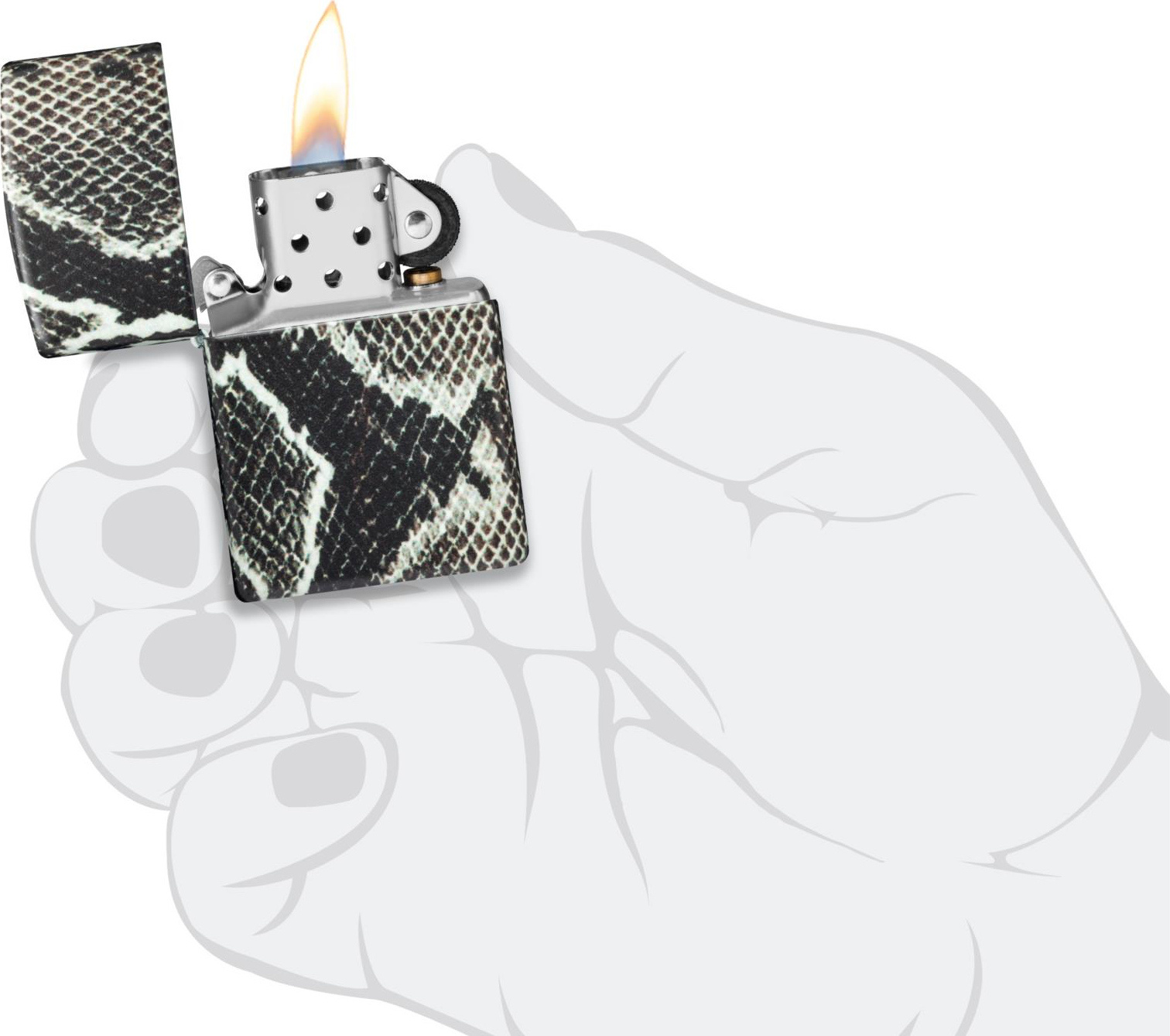 Lighter Zippo Snake Skin - Haddocks Lightershop