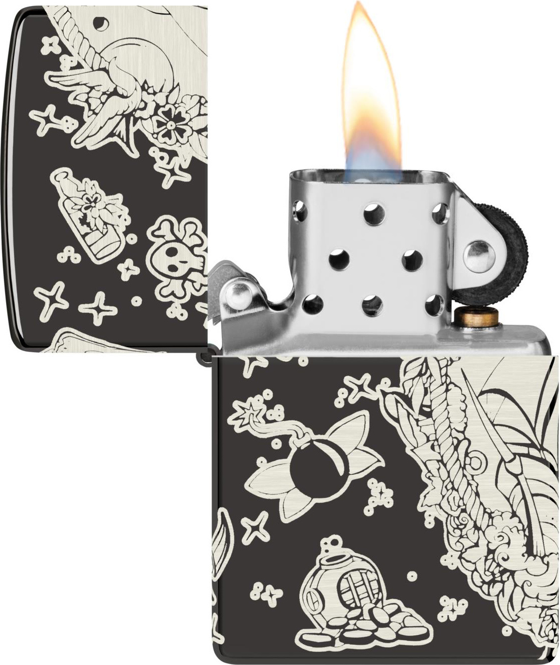 Aansteker Zippo Tattoo Theme - Haddocks Lightershop