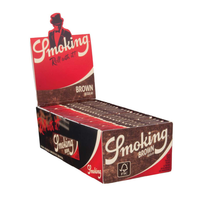 Smoking Brown Short Vloei Box - Haddocks Lightershop