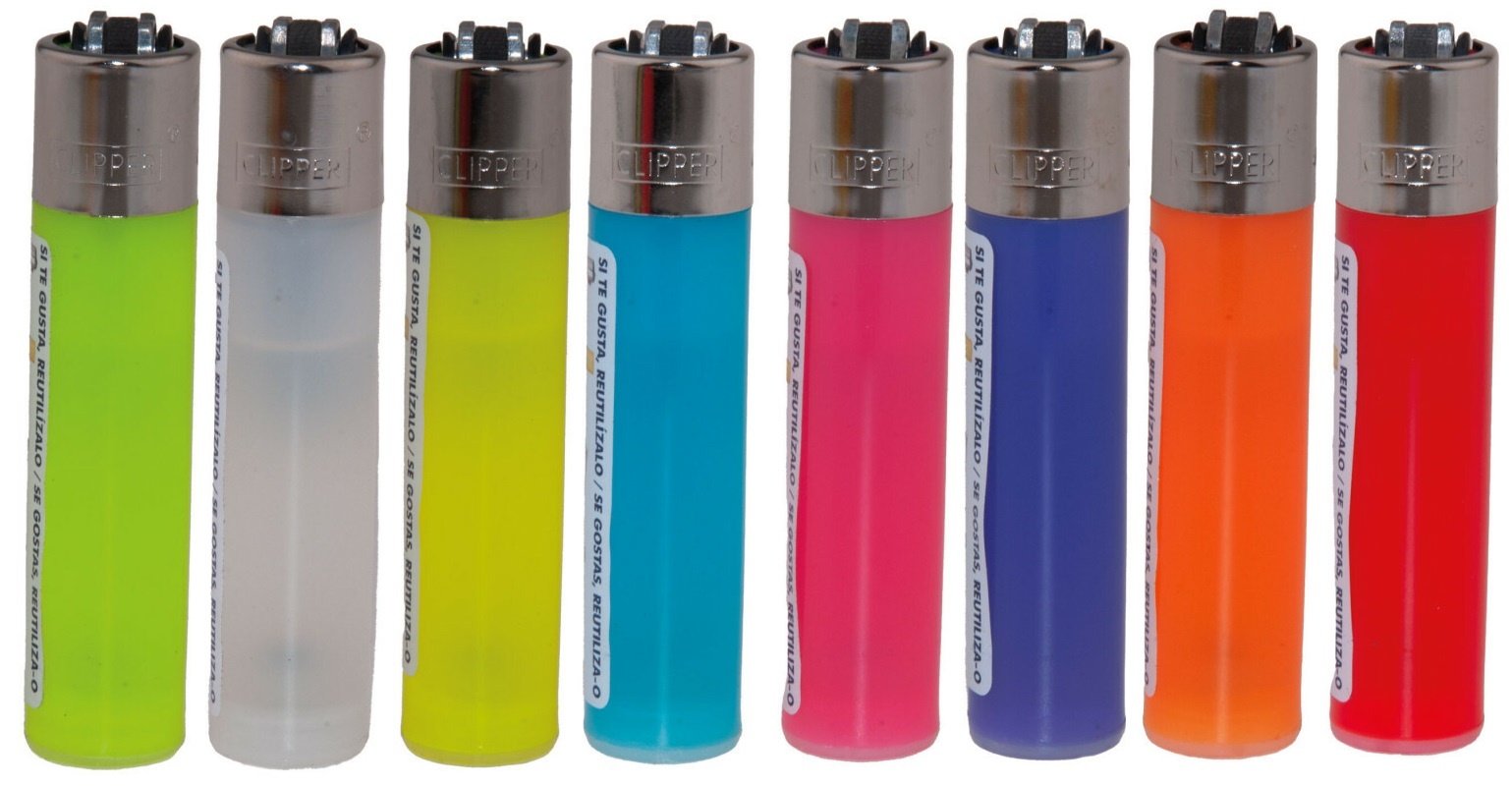 Set van 8 Clipper Aanstekers Translucent - Haddocks Lightershop
