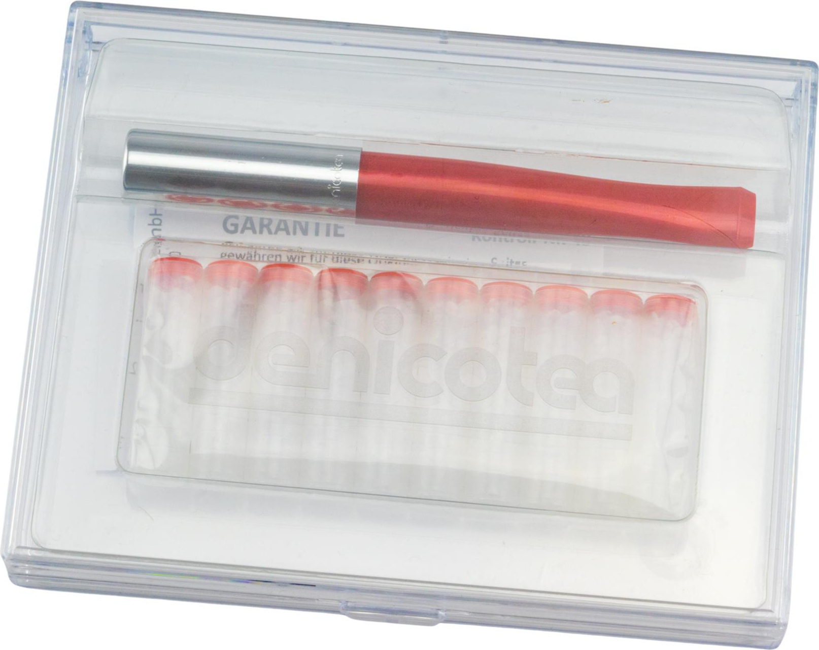 Denicotea Cigarette Holder Automatic Pearl Red - Haddocks Lightershop