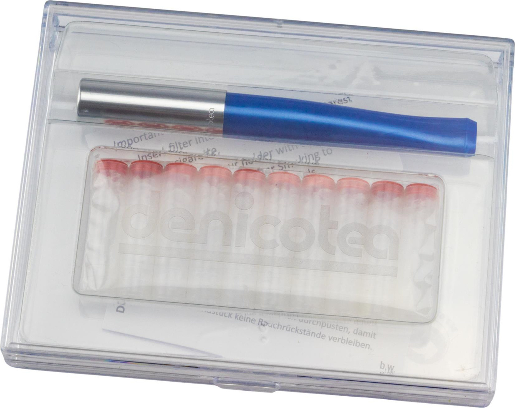 Denicotea Cigarette Holder Automatic Pearl Dark Blue - Haddocks Lightershop