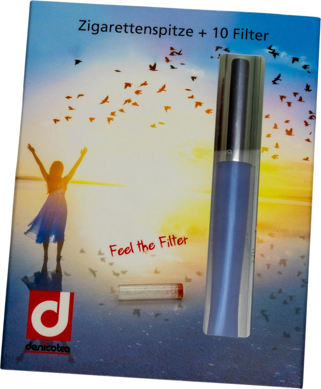 Denicotea Cigarette Holder Automatic Pearl Dark Blue - Haddocks Lightershop