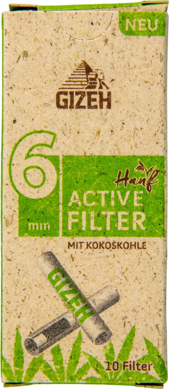 Gizeh Hemp 6 mm. Active Filters - Haddocks Lightershop
