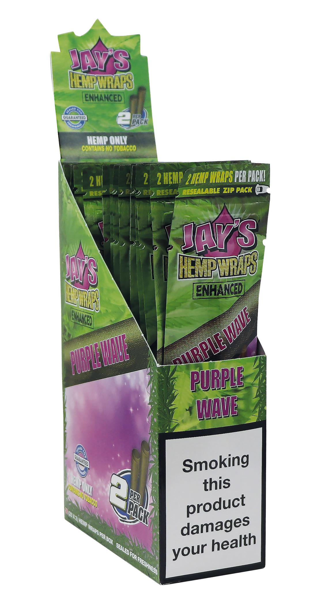 Display Juicy Jays Hemp Wraps Purple Wave - Haddocks Lightershop